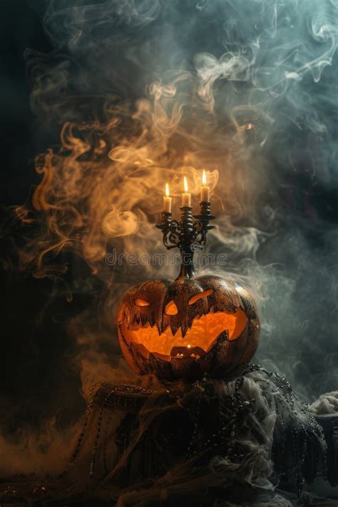 Sinister Halloween Objects In Beauty Light Stock Illustration