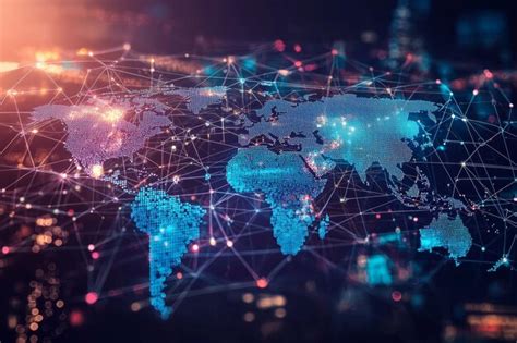 Global Digital Business Network Connection Illustration Created With Generative Ai Premium Ai