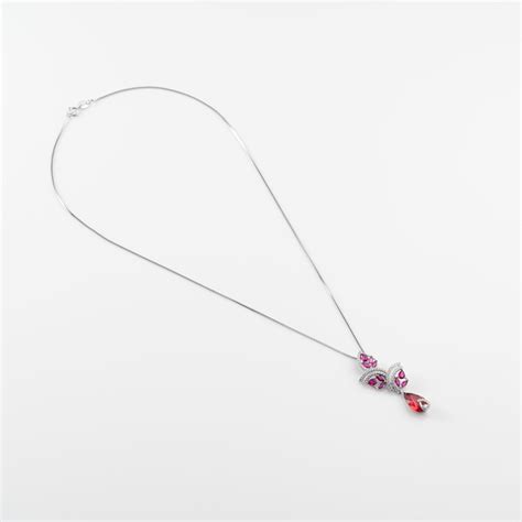 Pure Silver Ruby Elegant Silver Set