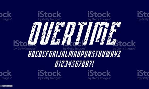 스포츠 스타일의 경사 좁은 산세리프 글꼴 컴퓨터 글자에 대한 스톡 벡터 아트 및 기타 이미지 컴퓨터 글자 축구 스포츠