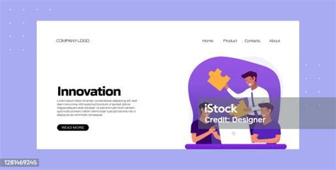 방문 페이지 템플릿 웹 사이트 배너 광고 및 마케팅 자료 온라인 광고 비즈니스 프리젠 테이션 등을위한 혁신 개념 벡터 일러스트레이션 개념에 대한 스톡 벡터 아트 및 기타
