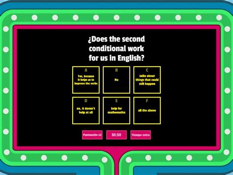 Second Conditional Questions Gameshow Quiz