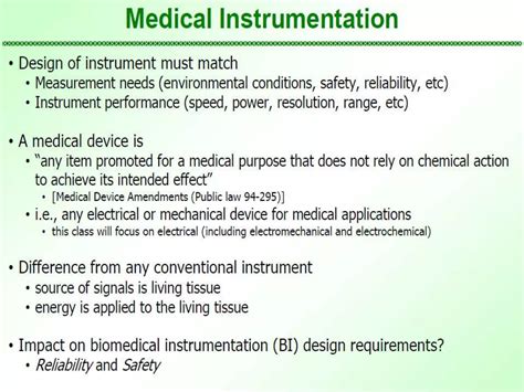 Introduction To Biomedical Instrumentation Pptx
