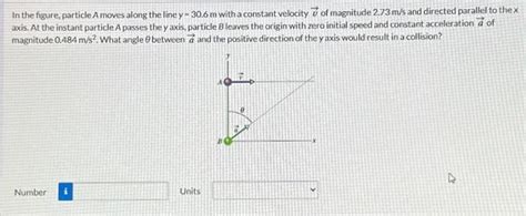 Solved In The Figure Particle A Moves Along The Line Y Chegg Com
