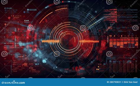 Abstract Futuristic Infographic With Visual Data Complexity Represent
