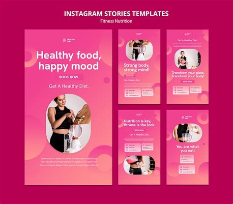 Premium Psd Fitness Nutrition Instagram Stories