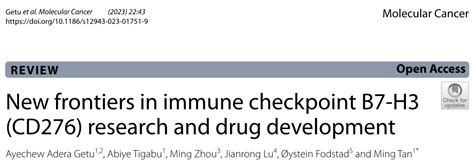 中国医科大学研究者总结了免疫检查点b7 H3（cd276）研究和药物开发的新前沿 癌症研究专区 生物谷