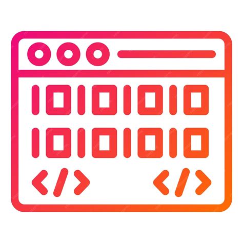 premium vector binary code vector icon design illustration