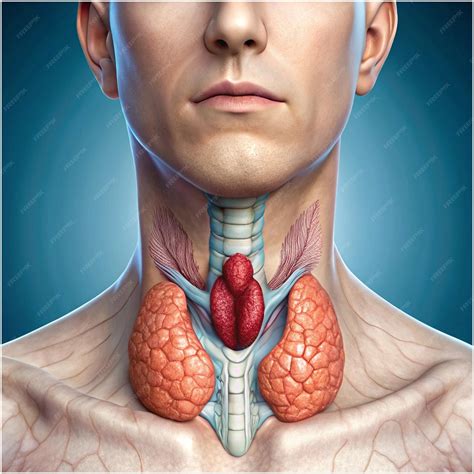 Enlarged Thyroid Gland Depicted In Detailed Thyroid Gland Enlargement Health Medical Conditio