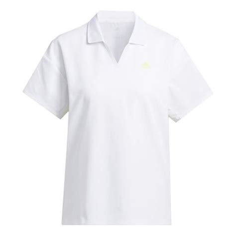 Wmns Adidas 3 Stripes Primegreen Polo Shirt White Gr3535