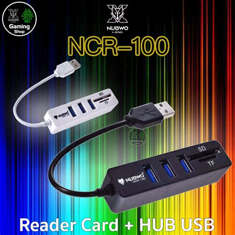 🎮 Gaming Nubwo Nubwo Ncr 100 ตัวเพิ่มช่อง Usb ตัวอ่านการ์ด Usb Hub 3 Port Card Reader 2 0