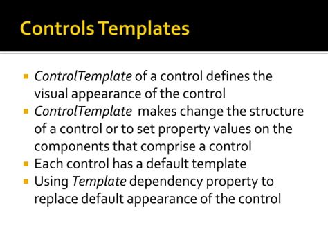 Lesson 06 Styles And Templates In Wpf Ppt