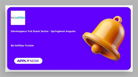 Développeur Full Stack Senior Springboot Angular Be Softilys Tunisie