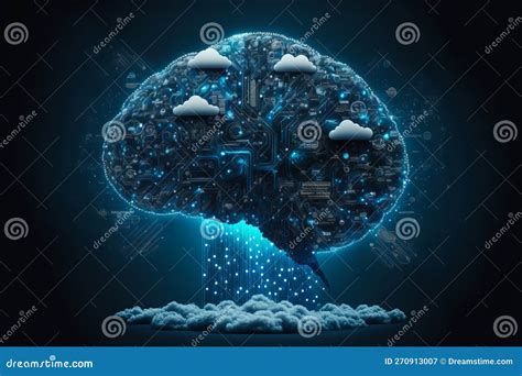 Digital Cloud Computing Technology Concept Generative Ai Stock Image Image Of Infrastructure