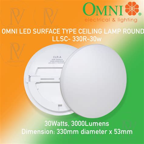 Omni Led Surface Type Ceiling Lamp Round 10w 20w 30w 40w 3in1 Color
