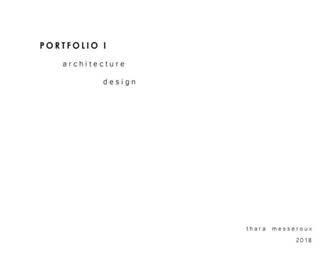 Thara Messeroux Architecture Portfolio I By Thara Messeroux Issuu