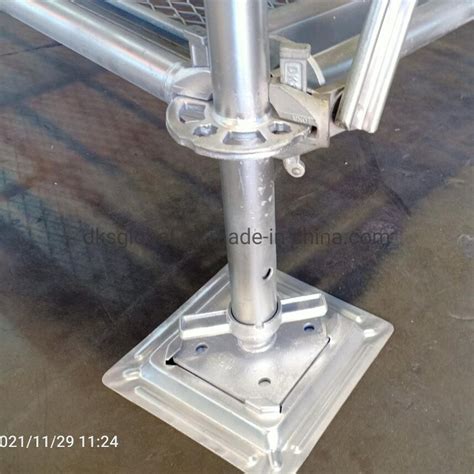 Q235 Steel Scaffold System Components Adjustable Jack And Base Plate For Aluminium Scaffold