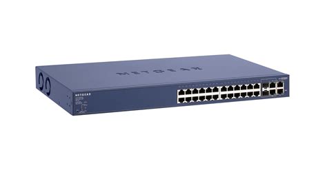 NETGEAR ProSAFE 24 Port Fast Ethernet PoE Smart Switch With 4 Gigabit Ethernet Ports FS728TLP