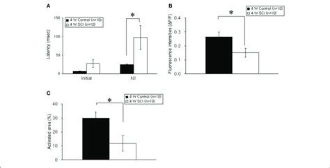 Comparison Of Latency Fluorescence Intensity And Activated Areas At Download Scientific