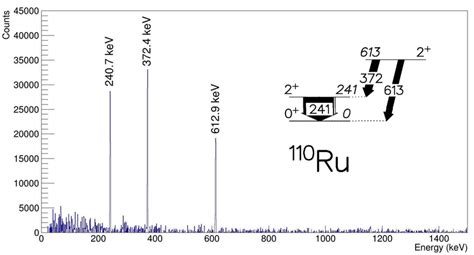 A Background Subtracted Spectrum Showing γ Rays Detected In Coincidence