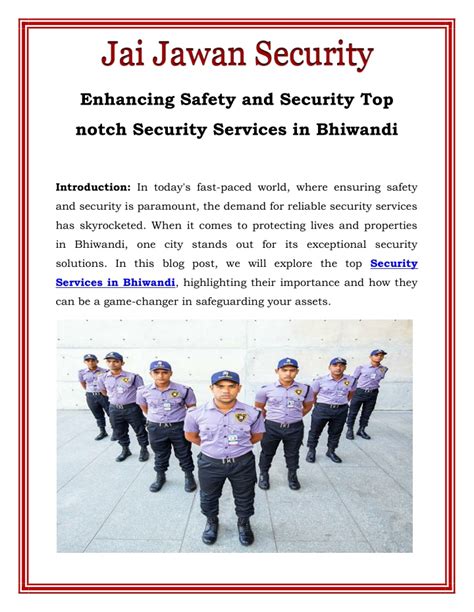 Ppt Enhancing Safety And Security Top Notch Security Services In Bhiwandi Powerpoint