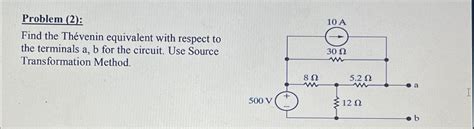 Solved Find The Thévenin Equivalent With Respect To The