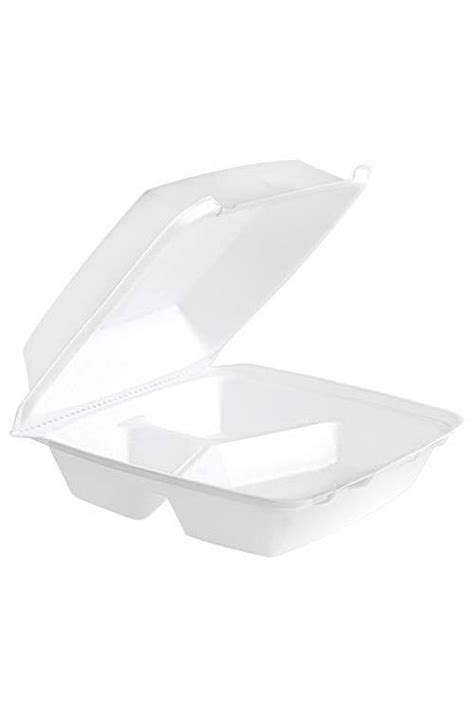 Stock Your Home 8 Inch Clamshell Styrofoam Containers 25 Count 3 C