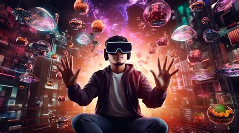 Premium Photo Futuristic Virtual Reality Glasses Futuristic Vr