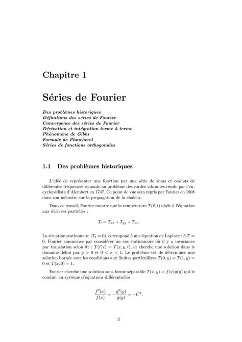Solution Analyse De Fourier Au Sens Des Fonctions Des Distributions