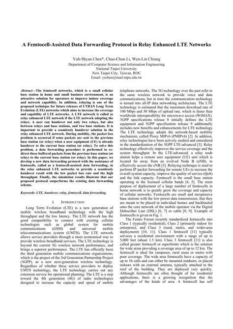 Pdf A Femtocell Assisted Data Forwarding Protocol In Relay Enhanced Lte Networks