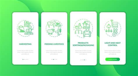 Premium Vector Top Agriculture Careers Onboarding Mobile App Page