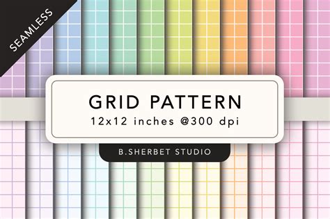 Rainbow Grid Pattern Graphic By Bsherbet · Creative Fabrica