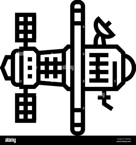 Habitat Space Exploration Line Icon Vector Illustration Stock Vector Image And Art Alamy