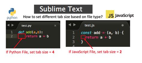 Sublime Text 3 How To Set Different Tab Size Based On File Type