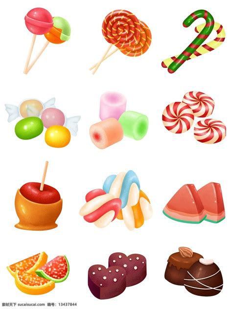 卡通糖果合集素材图片下载 素材编号13437844 素材天下图库
