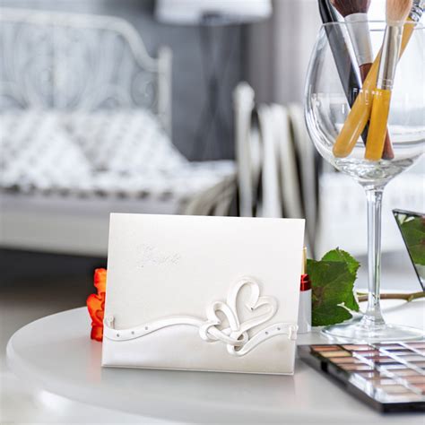 Badu Bg Картички с дизайн на сърце Декорация за сватбено тържество Декорация на маса Име на маса