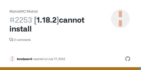 [1 18 2]cannot install · issue 2253 · mohistmc mohist · github