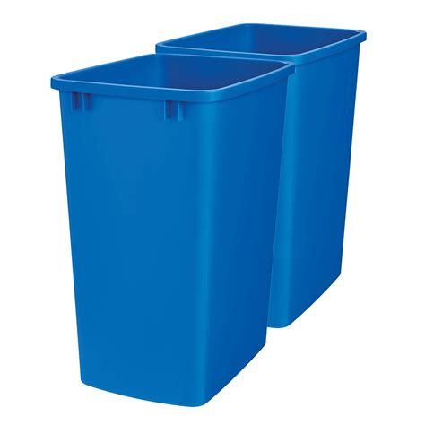 Free Shipping Rev A Shelf Polymer Replacement 35 Qt Blue Trash Bin 2 Pack RV 35 22 2