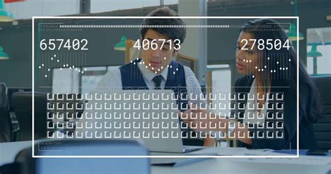 In School Animation Overlaying Digital Numbers And Graphs