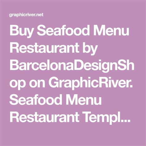Seafood Menu Restaurant Seafood Menu Menu Restaurant Menu