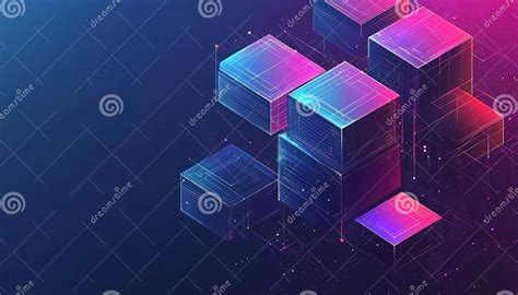 Abstract Modular Technology Design With Scalable Elements In Vibrant