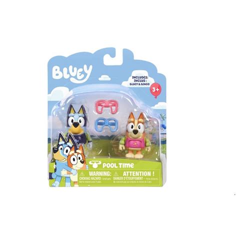 Set 2 Figurine Bluey Bluey And Bingo La Piscina