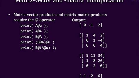 Numpy And Linear Algebra Youtube