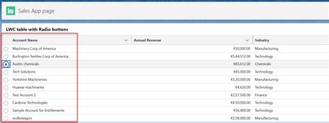 How To Add A Radio Button In Salesforce Lwc Datatable