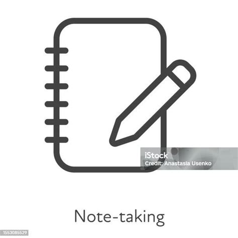 개요 스타일 Ui 아이콘 하드 스킬 컬렉션입니다 교육 및 비즈니스 벡터 검정 선형 아이콘 그림입니다 흰색 배경에 분리된 기호를 사용하는 펜 메모가 있는 메모장 디자인 요소