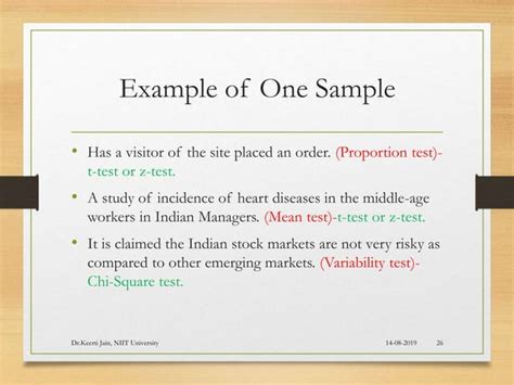 Hypothesis Testing And Parametric Test Pptx