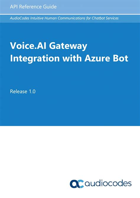 Pdf Voiceai Gateway Integration With Azure Bot€¦ · And Aws Figure 1