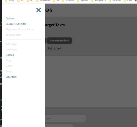 Main Menu Grouping · Issue 86 · Alpheios Projectalignment Editor New · Github