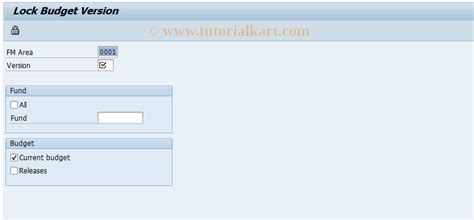 FM D SAP Tcode FM Block Budget Version