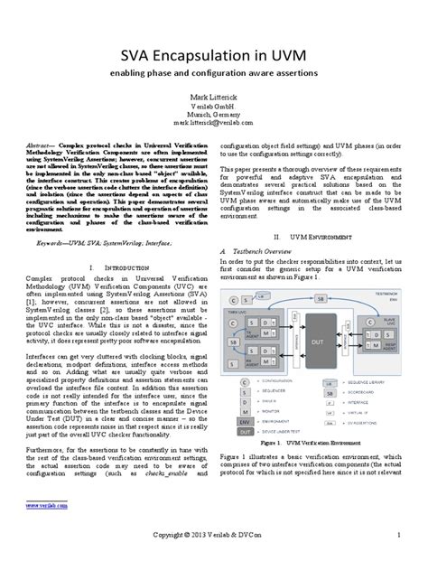 Litterick Sva Encapsulation Uvm Configuration Pdf Pdf Class Computer Programming